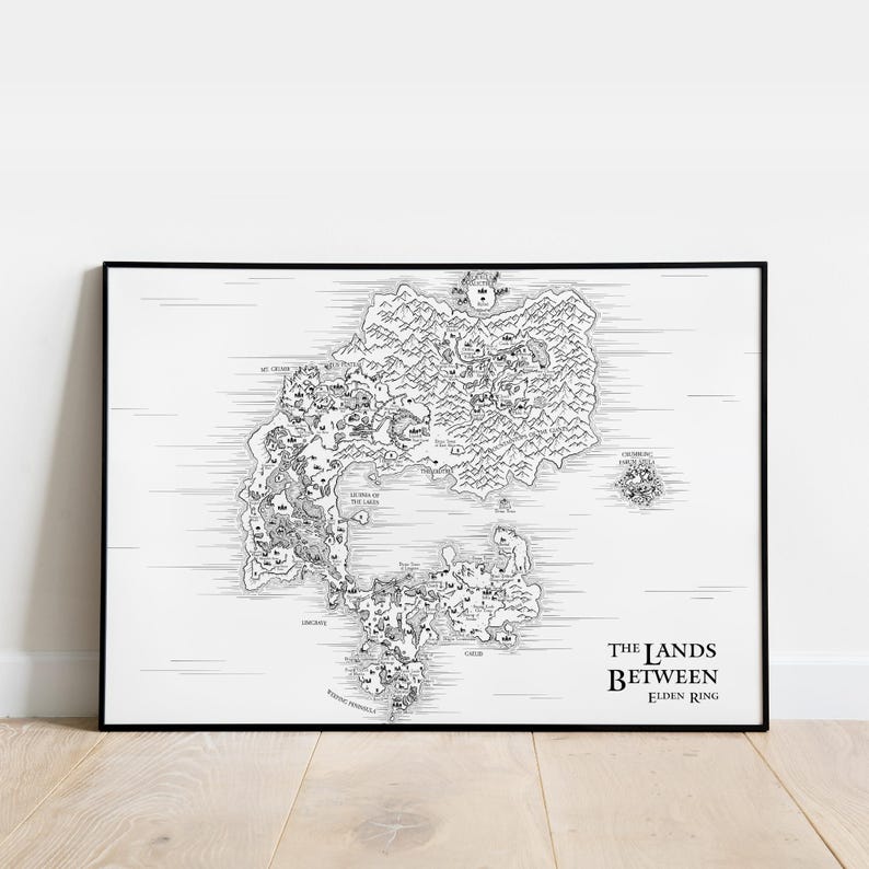 Map of Elden Ring: the Lands Between - Etsy