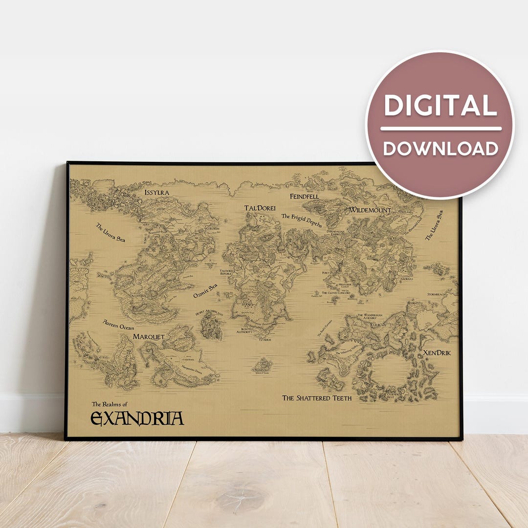 Exandria *DIGITAL* Map - Etsy