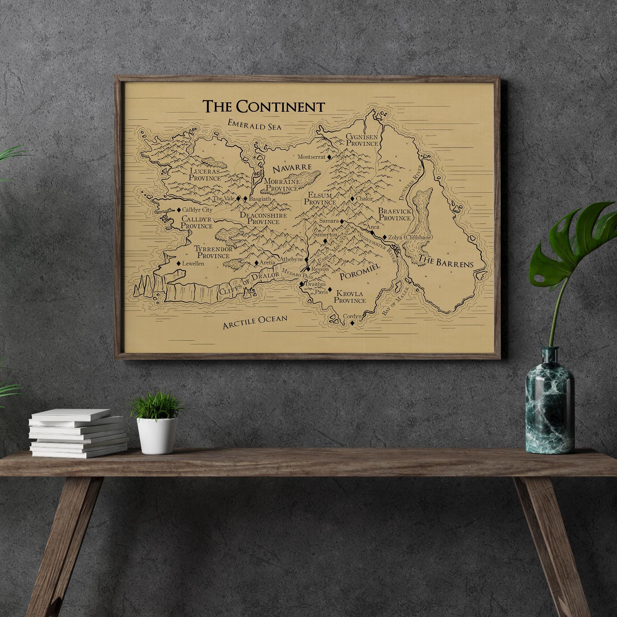 Map of the Empyrean Continent: Fourth Wing - Etsy