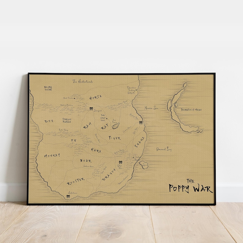 Map of Poppy War - Etsy