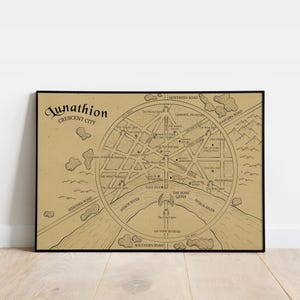 Map of Lunathion: Crescent City - Etsy