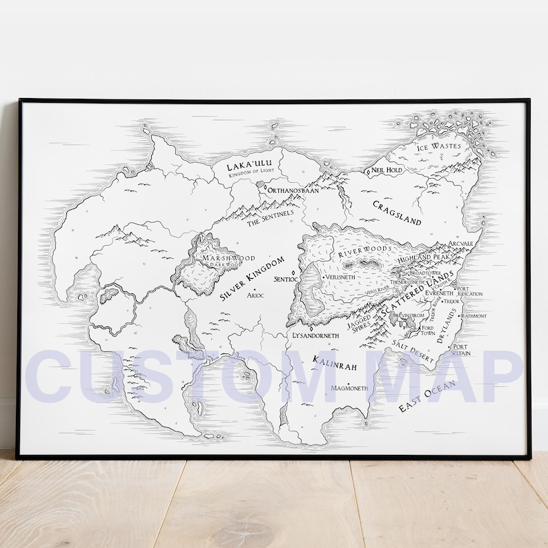Custom Fantasy Map DIGITAL - Etsy