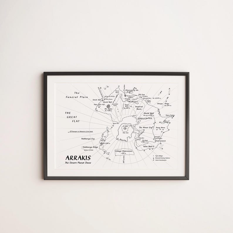 Map of Arrakis: Dune - Etsy