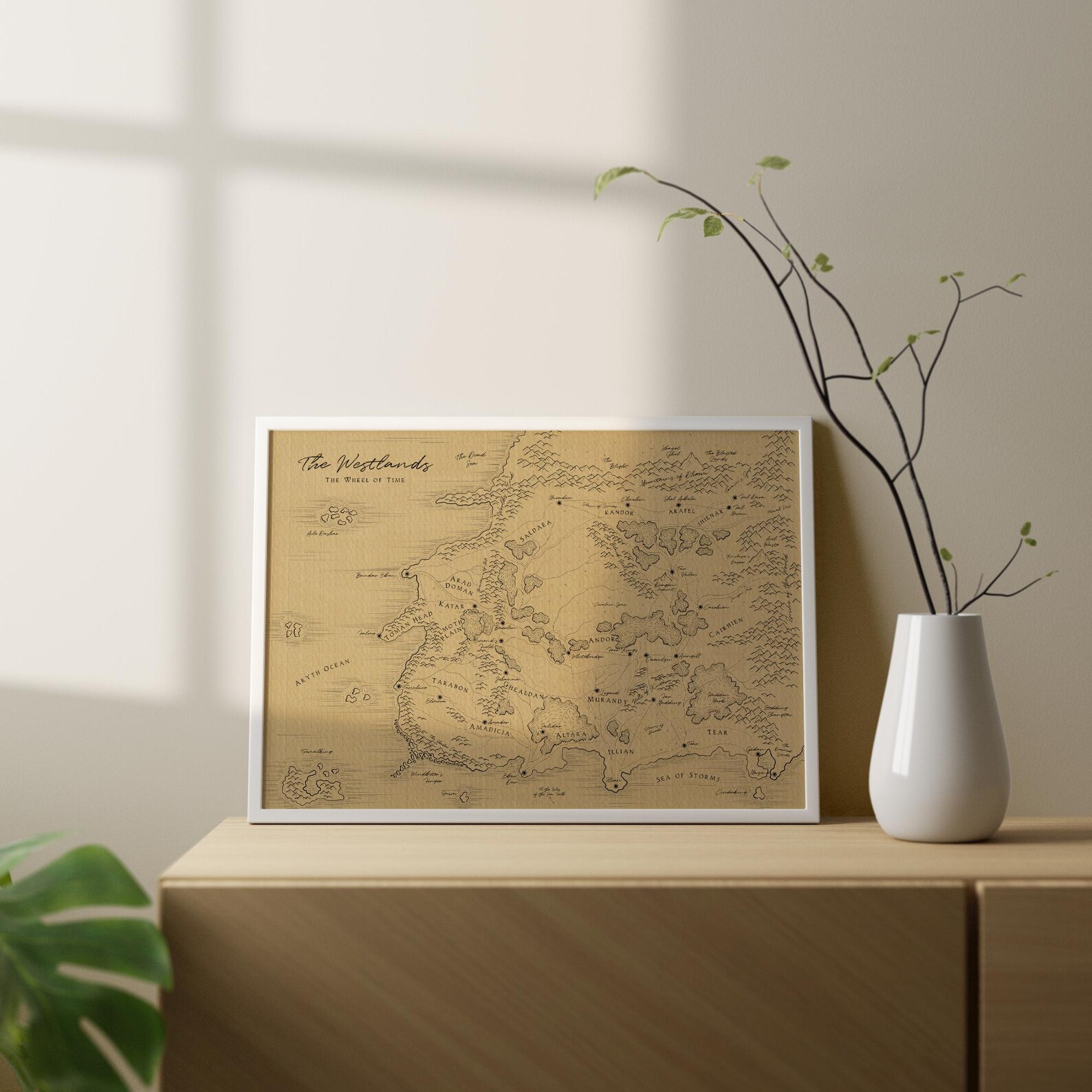 Map of Westlands: Wheel of Time - Etsy