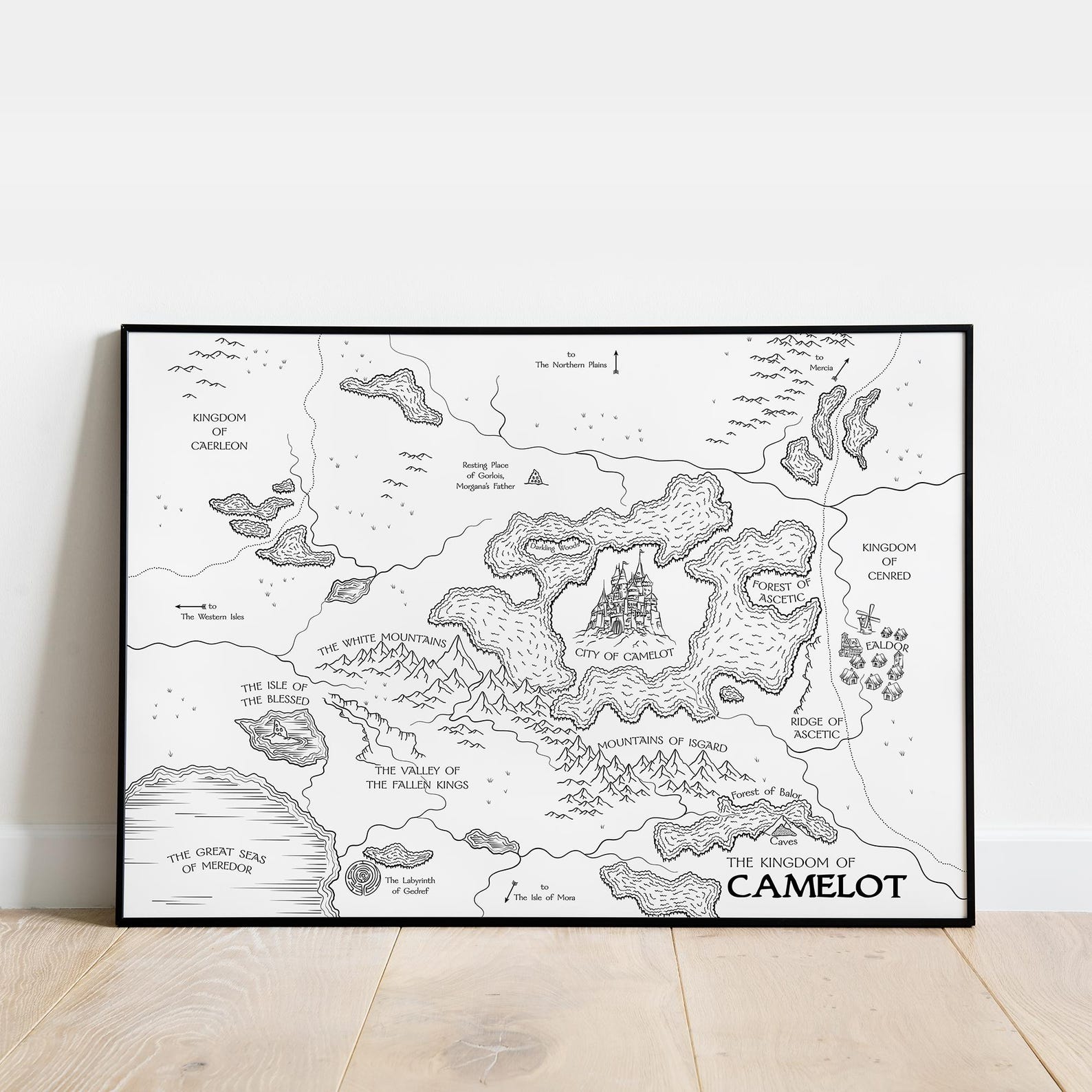 Map of Camelot - Etsy