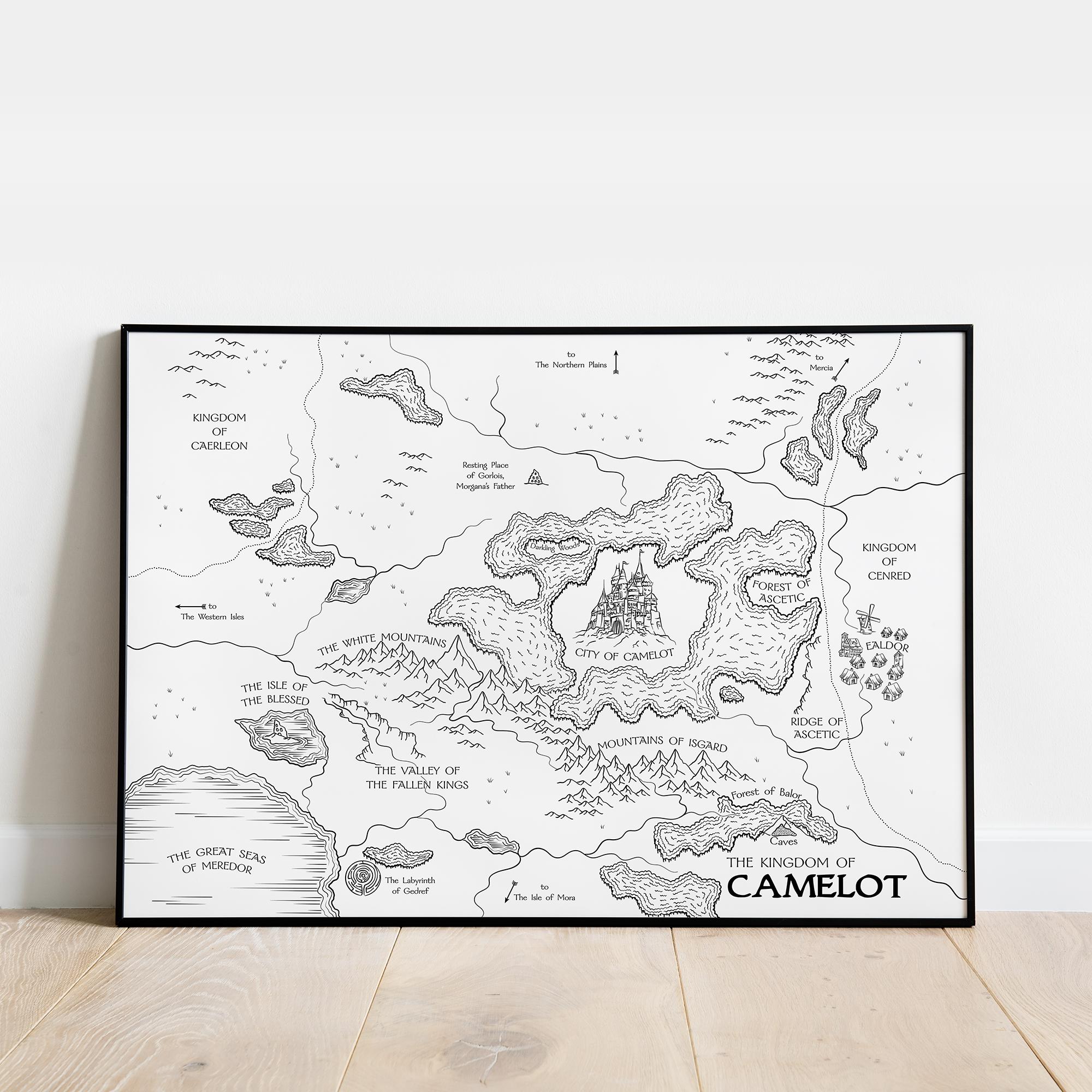 Map of Camelot - Etsy