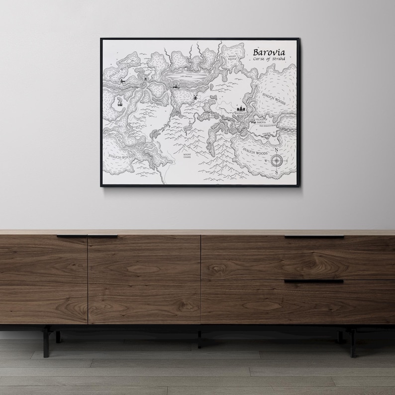Map of Barovia: Curse of Strahd - Etsy