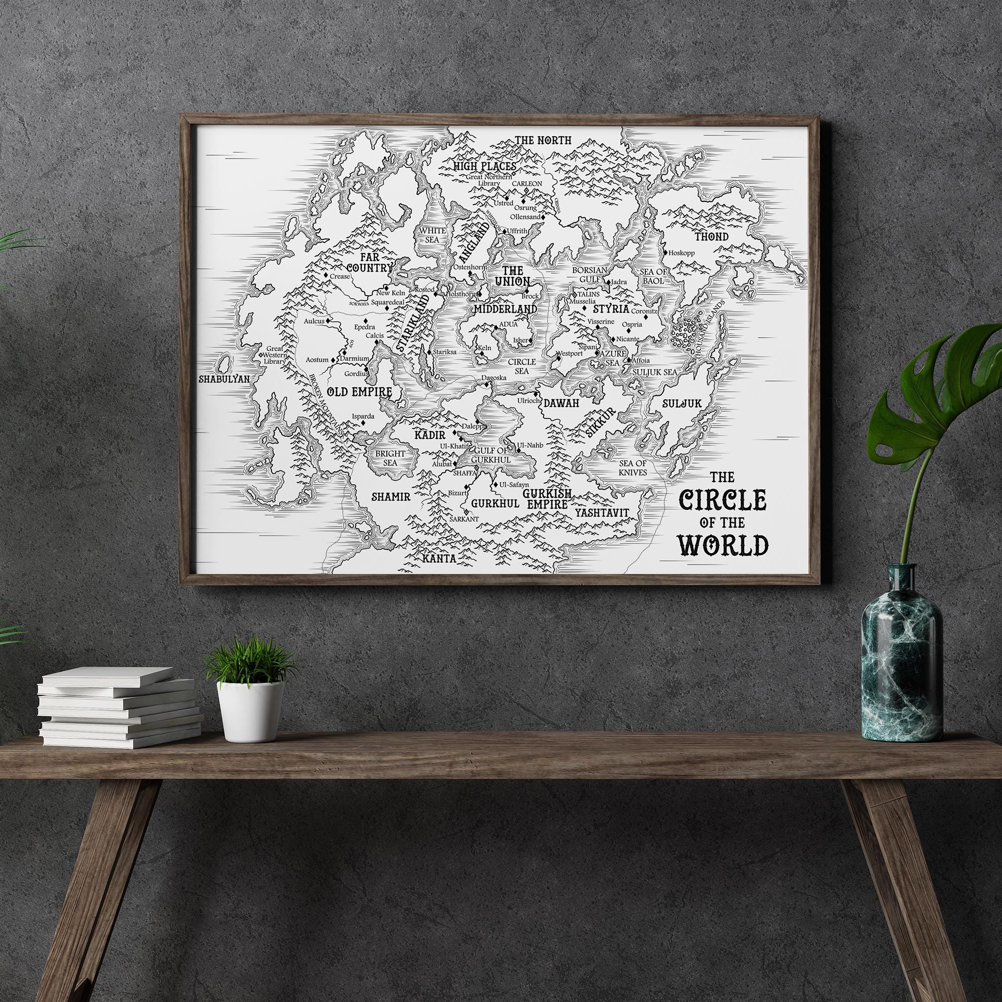 Map of Abercrombie's First Law: Circle of the World - Etsy