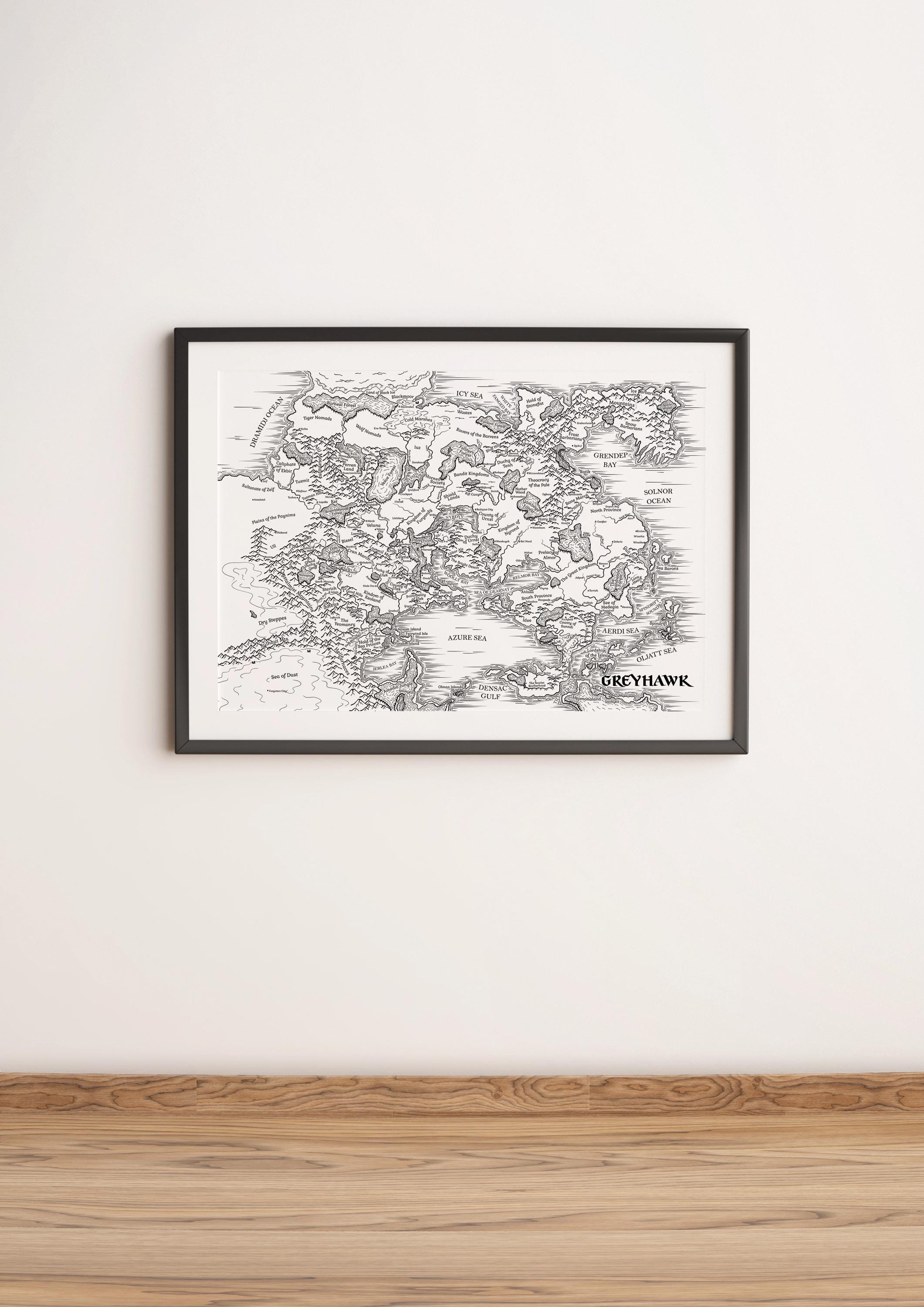 Map of Greyhawk: Flanaess - Etsy