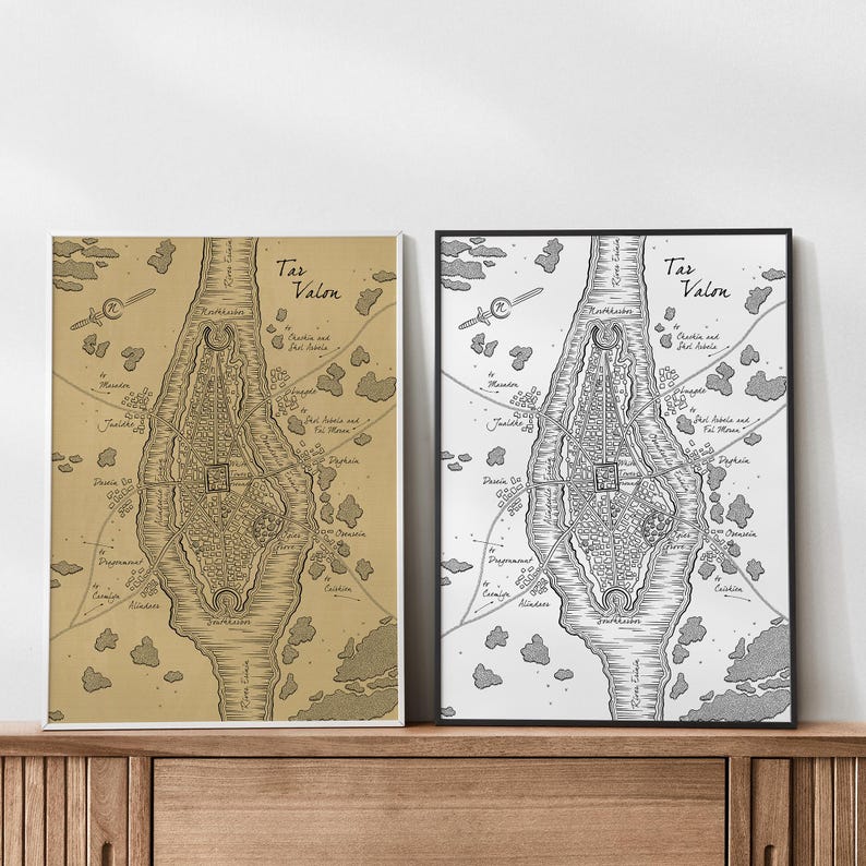 Map of Tar Valon: Wheel of Time - Etsy