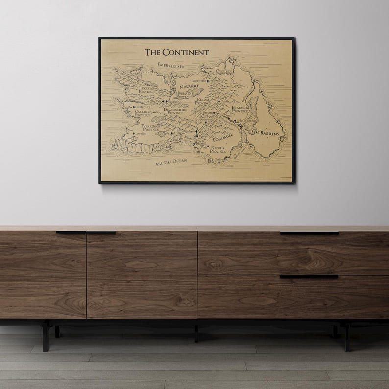 Map of the Empyrean Continent: Fourth Wing - Etsy