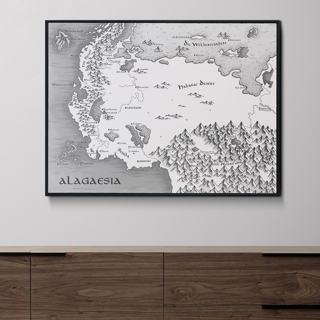 Map of Alagaesia - Etsy