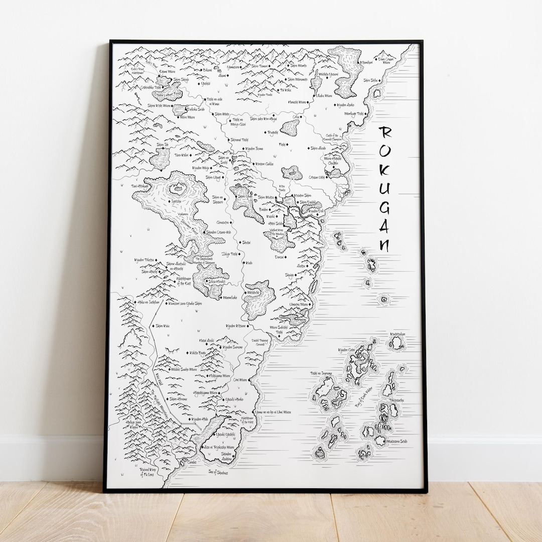 Map of Rokugan: Legend of the Five Rings - Etsy