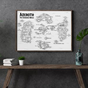 Map of Azeroth: the Sundered World - Etsy