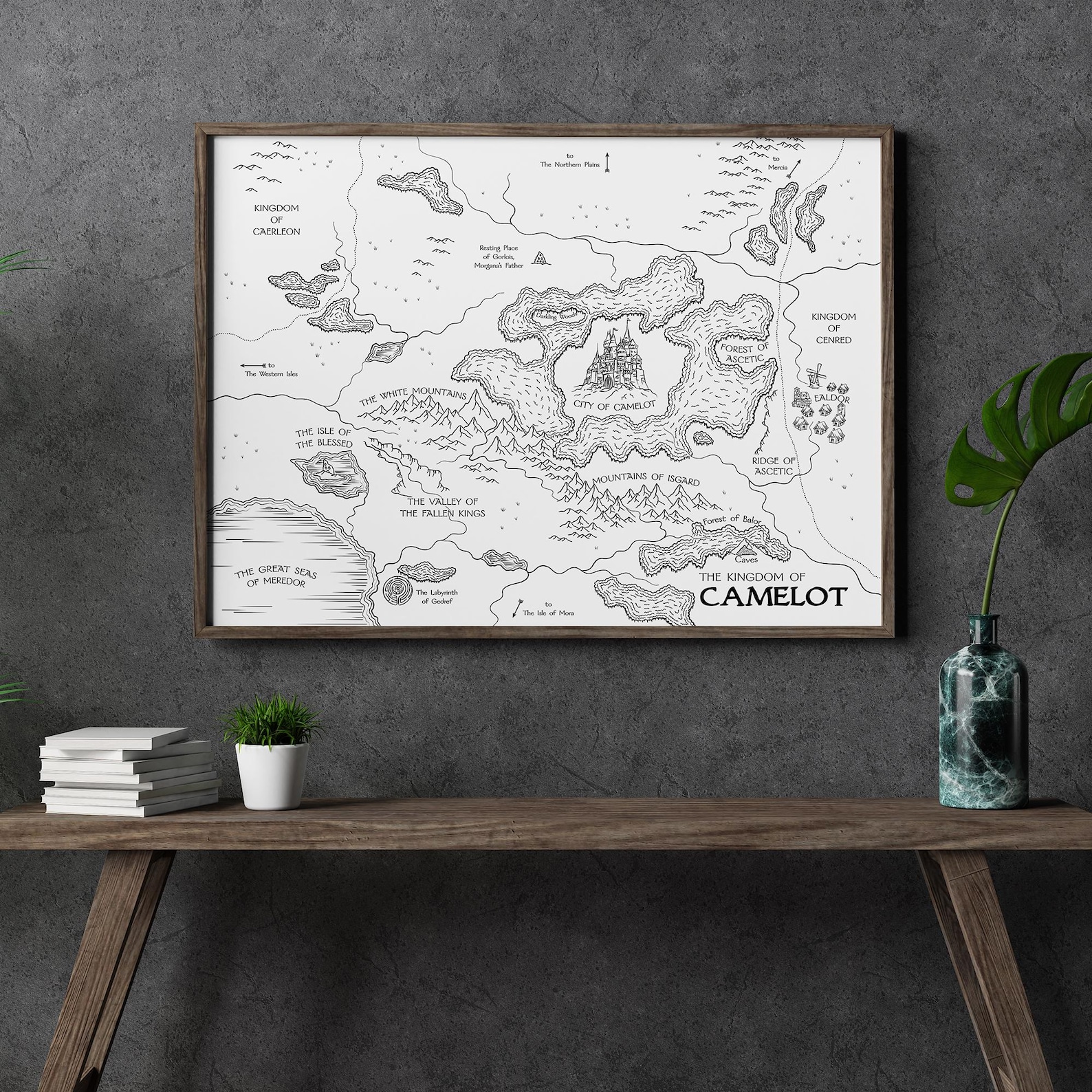 Map of Camelot - Etsy