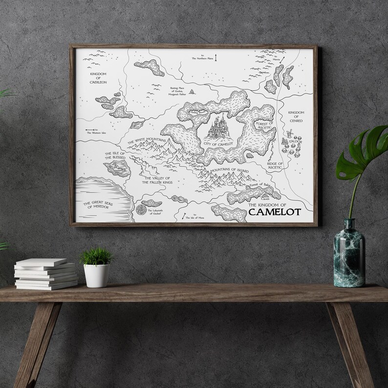 Map of Camelot - Etsy