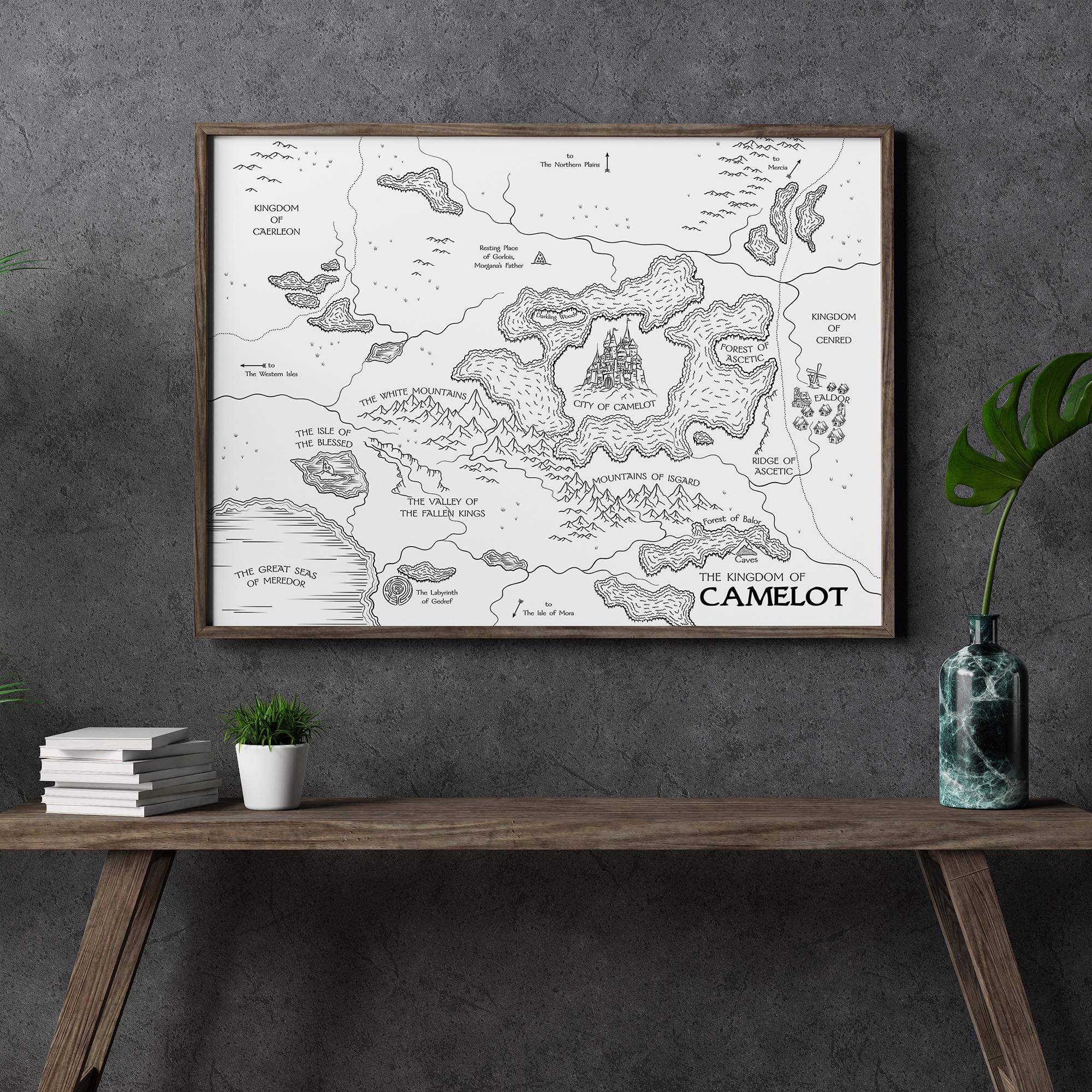Map of Camelot - Etsy