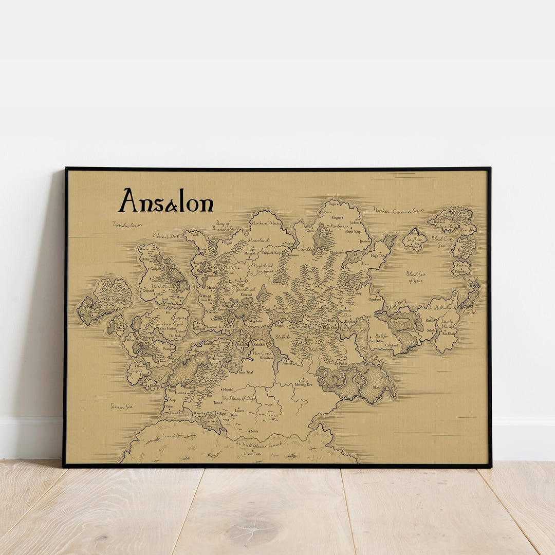 Map of Ansalon: Dragonlance - Etsy
