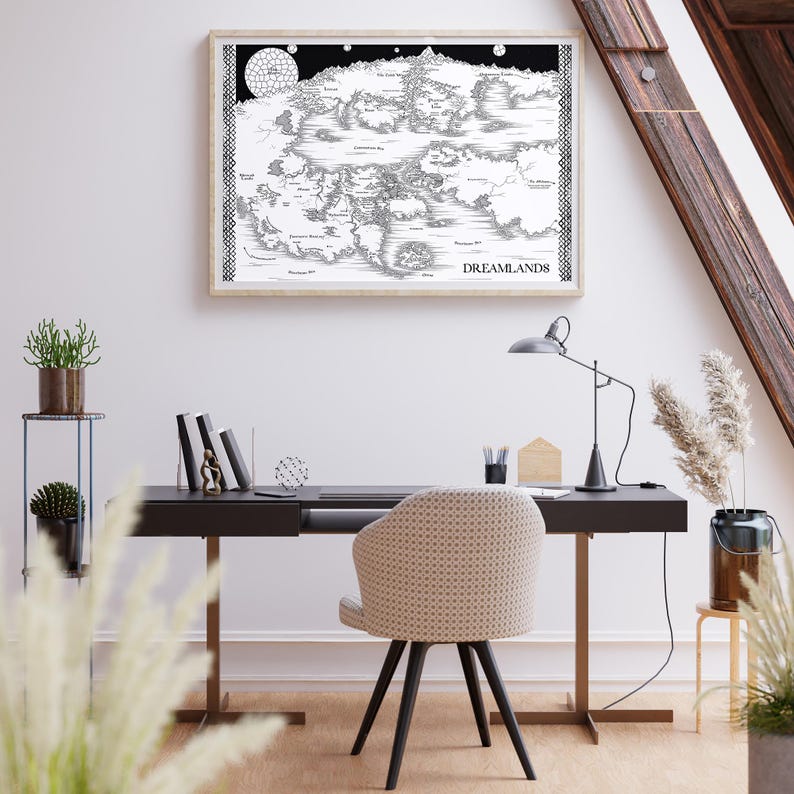 Map of HP Lovecraft Dreamlands - Etsy
