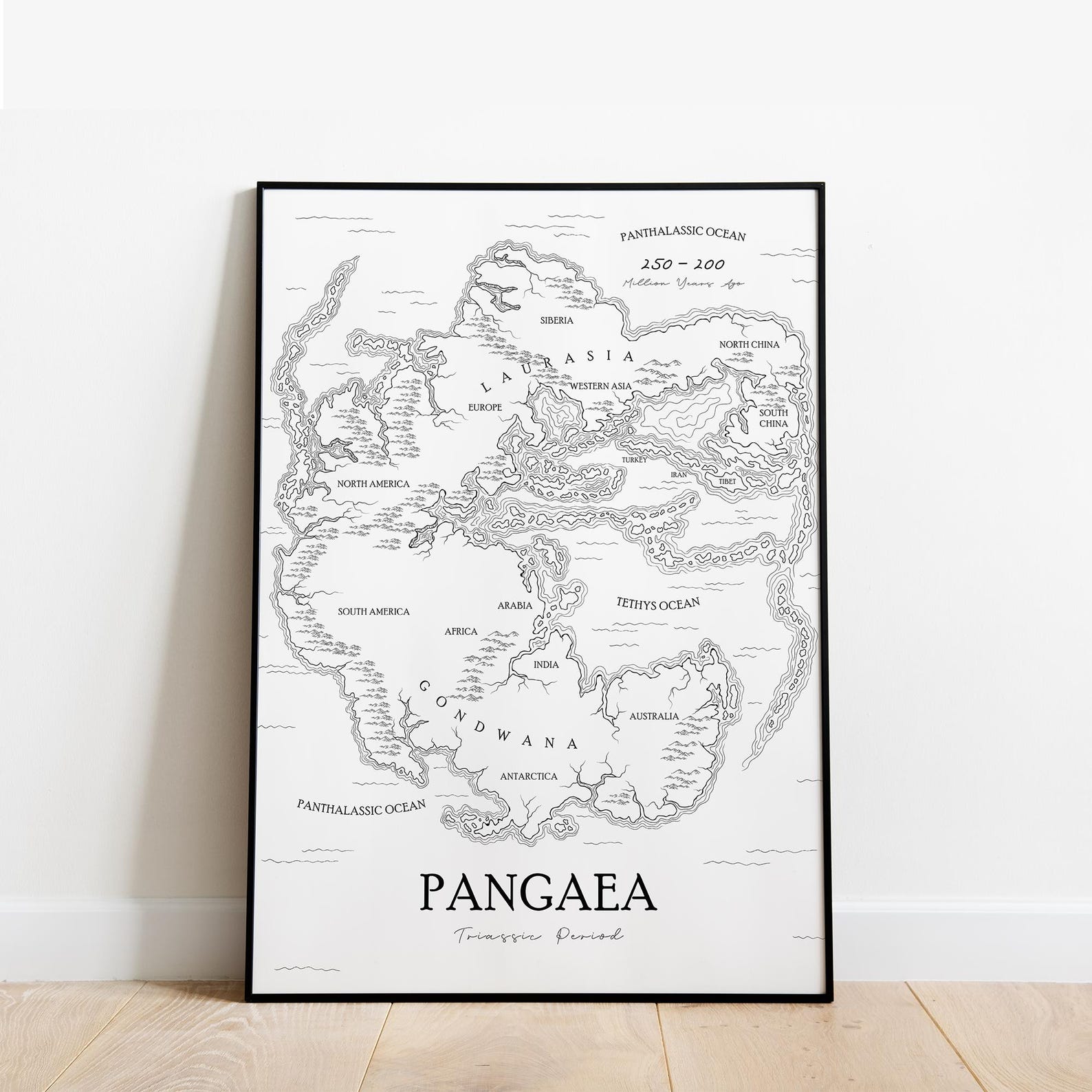 Map of Pangaea - Etsy