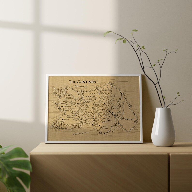 Map of the Empyrean Continent: Fourth Wing - Etsy