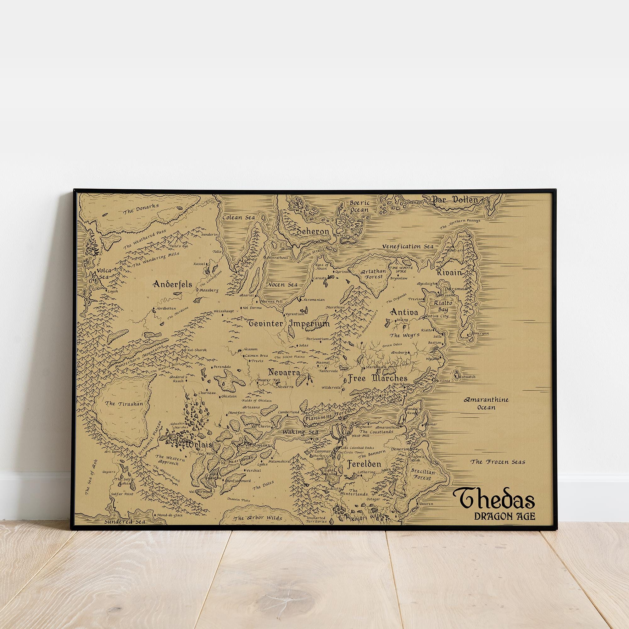 Map of Thedas: Dragon Age - Etsy