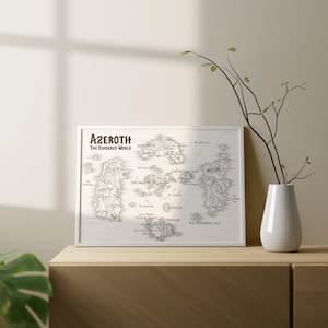 Map of Azeroth: the Sundered World - Etsy