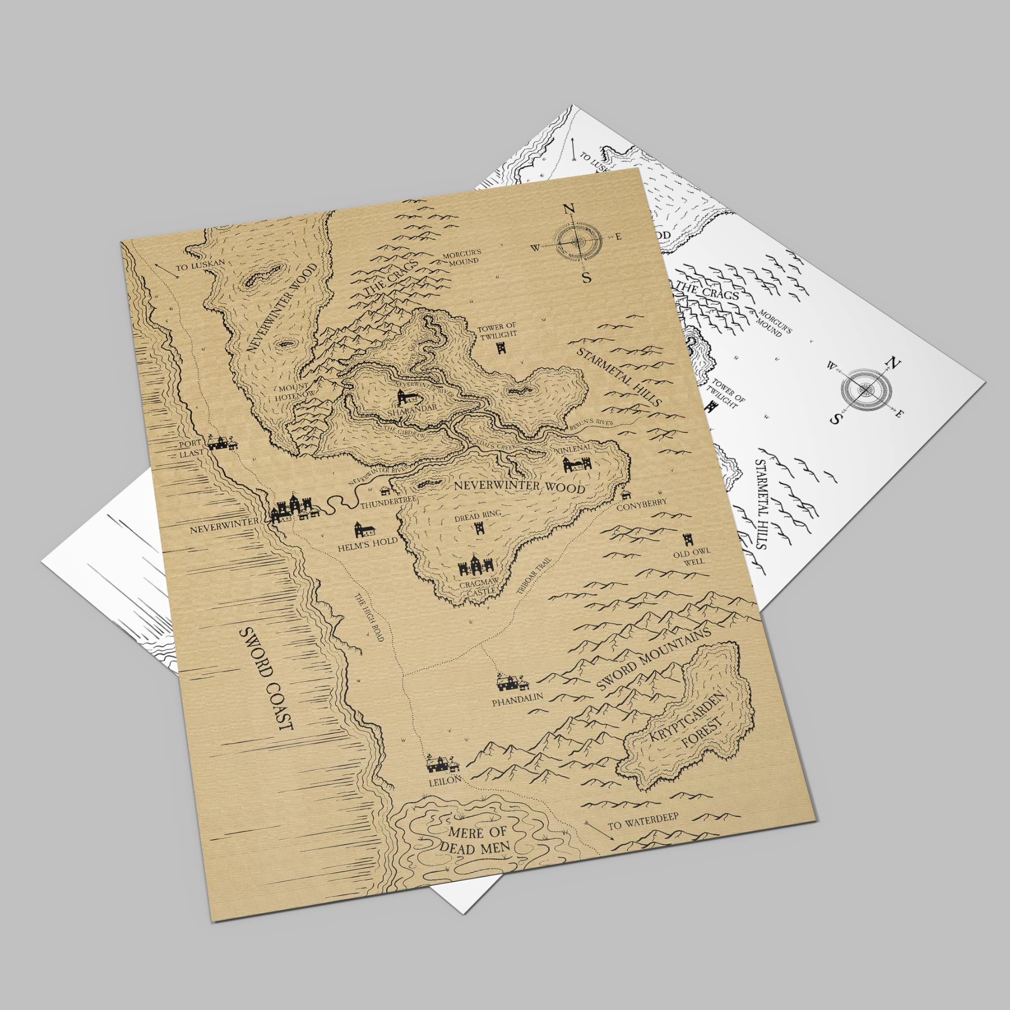 Map of Sword Coast (mines of Phandelver Campaign) - Etsy