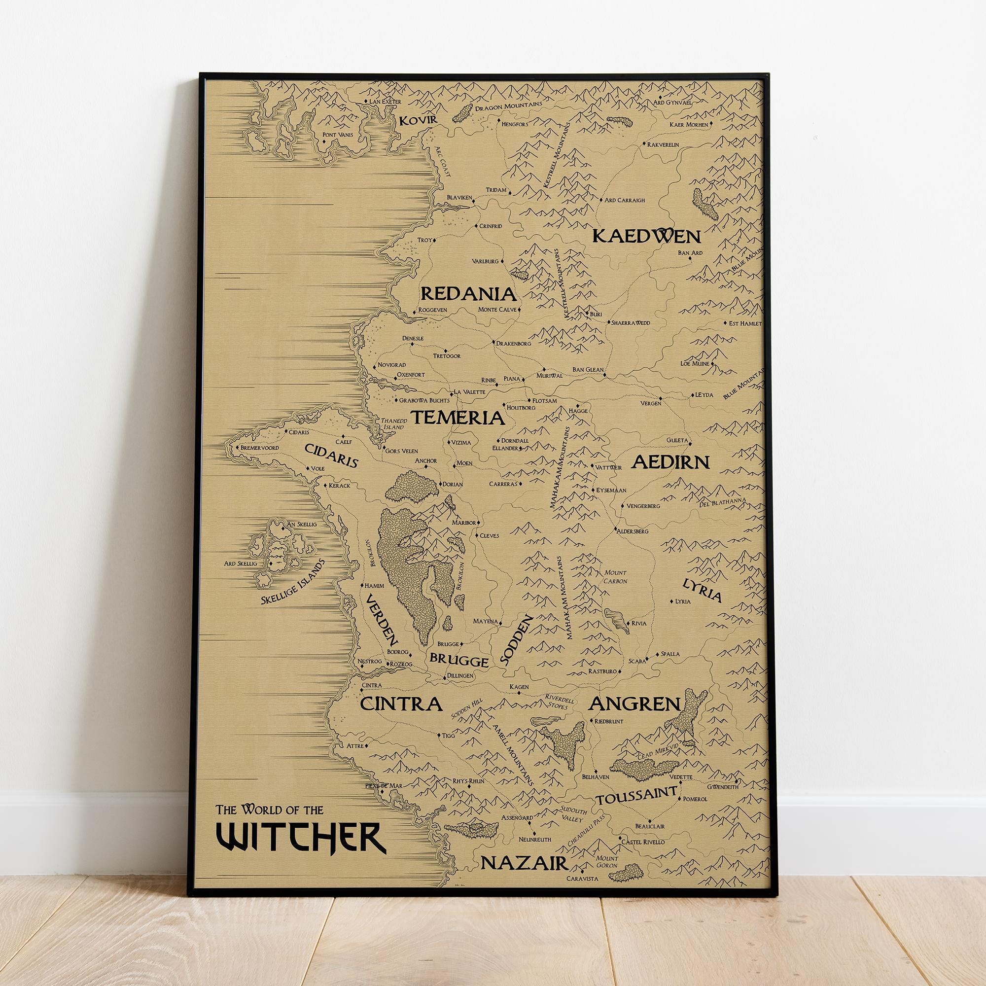 Map of Nilfgaard, Cintra, Riviera and Others - Etsy