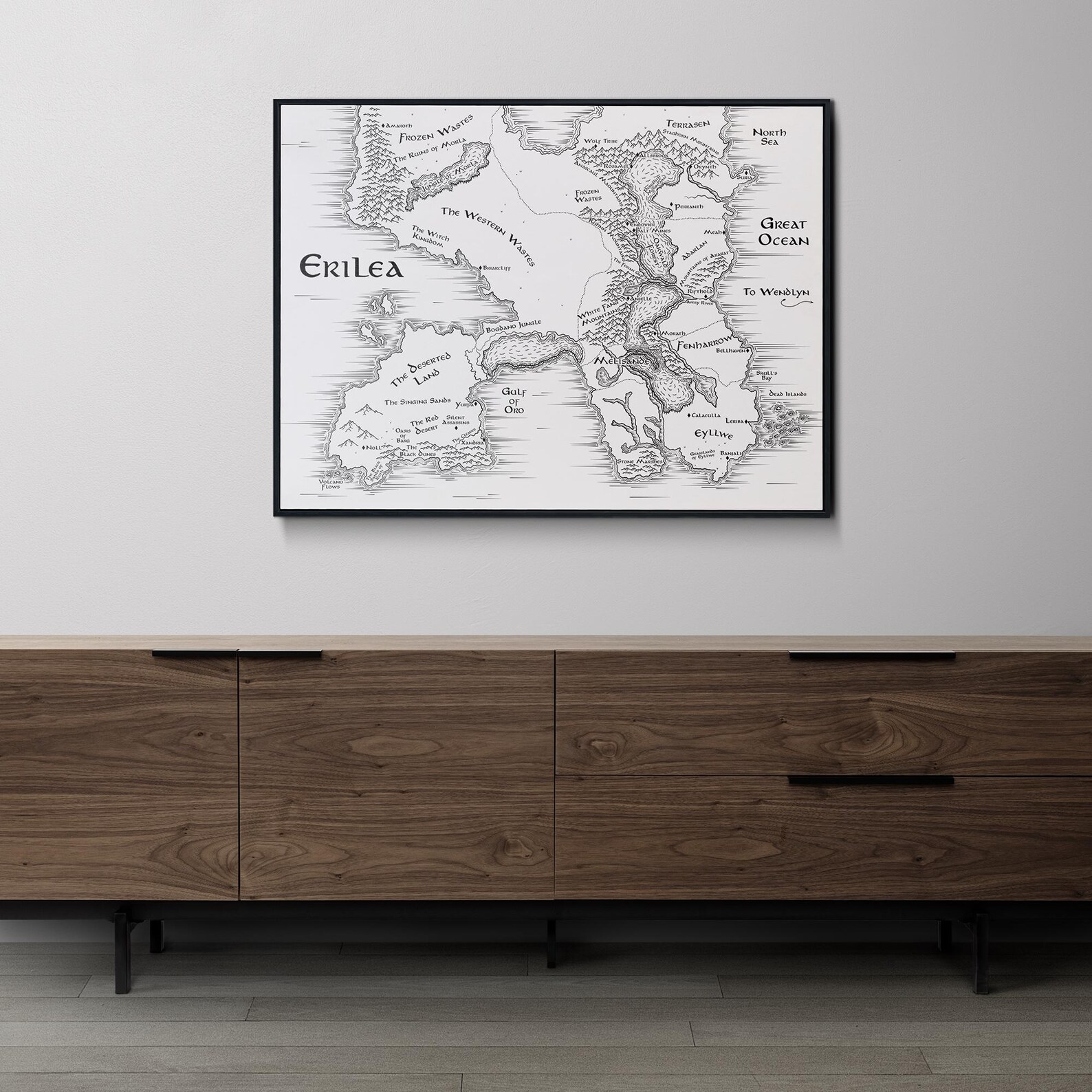 Map of Erilea: Throne of Glass - Etsy
