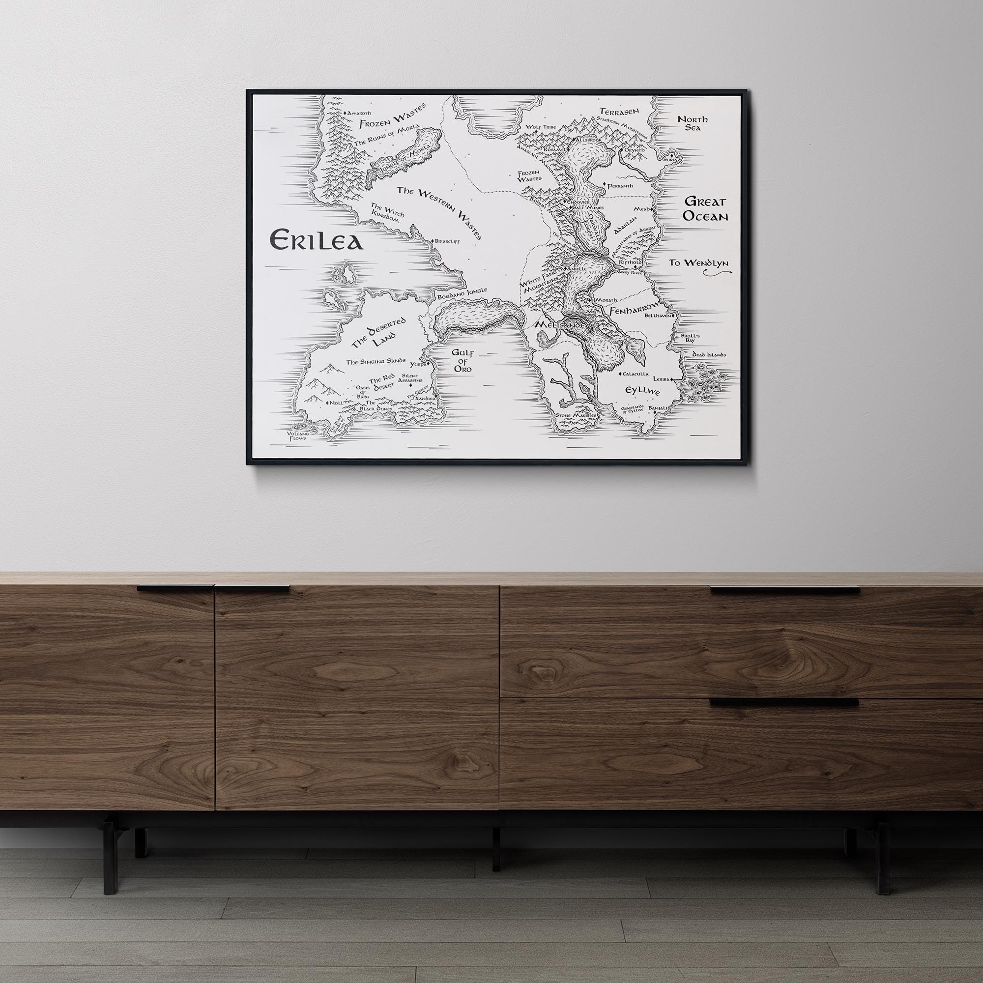 Map of Erilea: Throne of Glass - Etsy