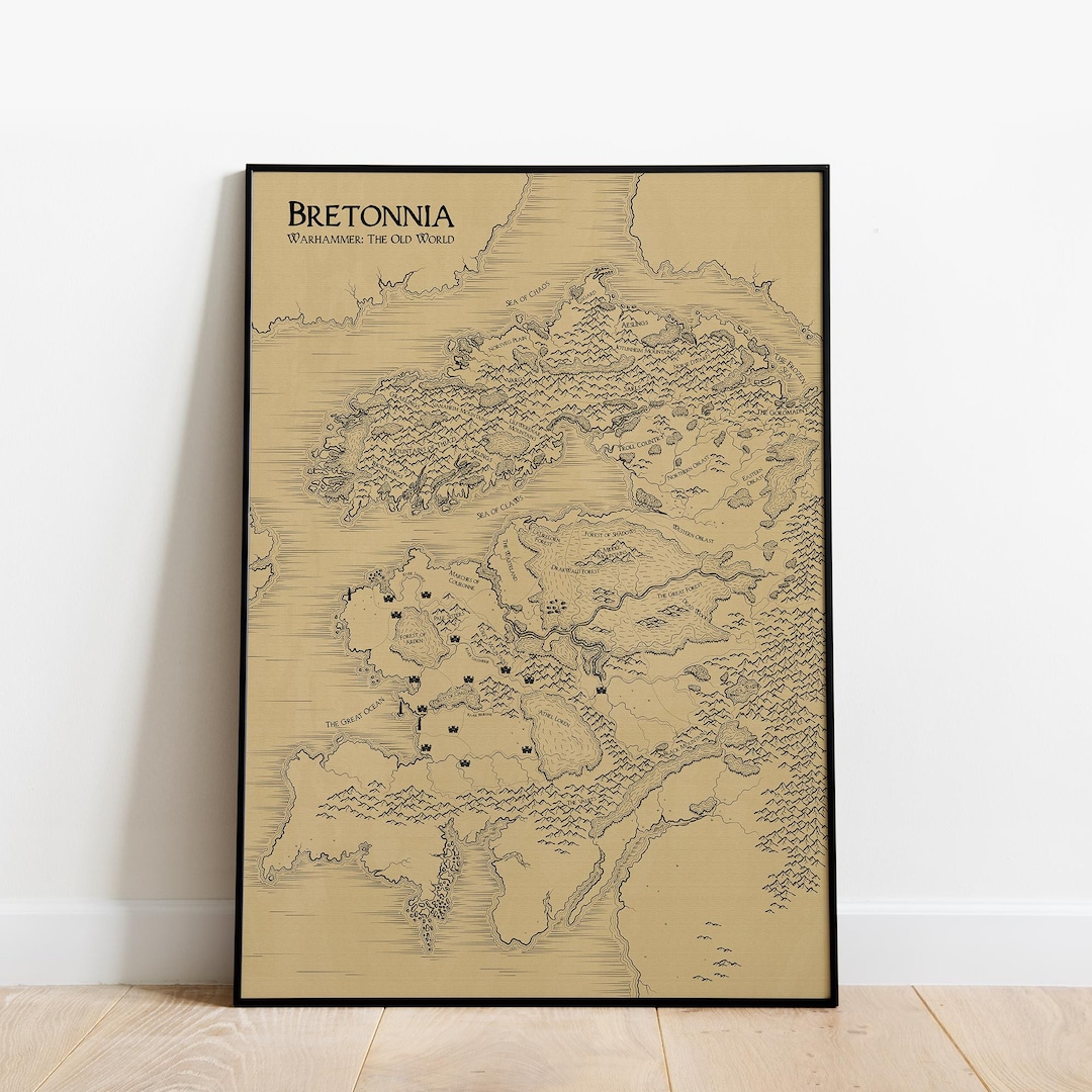 Map of Warhammer Old World: Bretonnia - Etsy