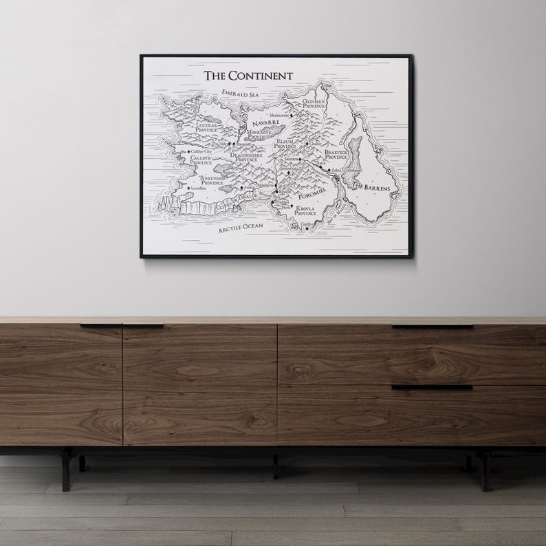 Map of the Empyrean Continent: Fourth Wing - Etsy