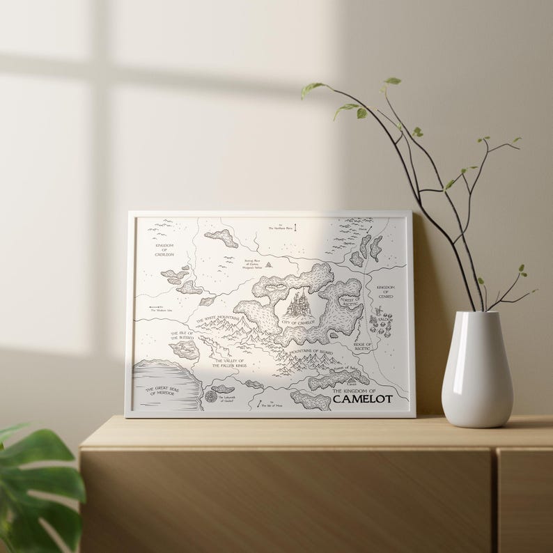 Map of Camelot - Etsy
