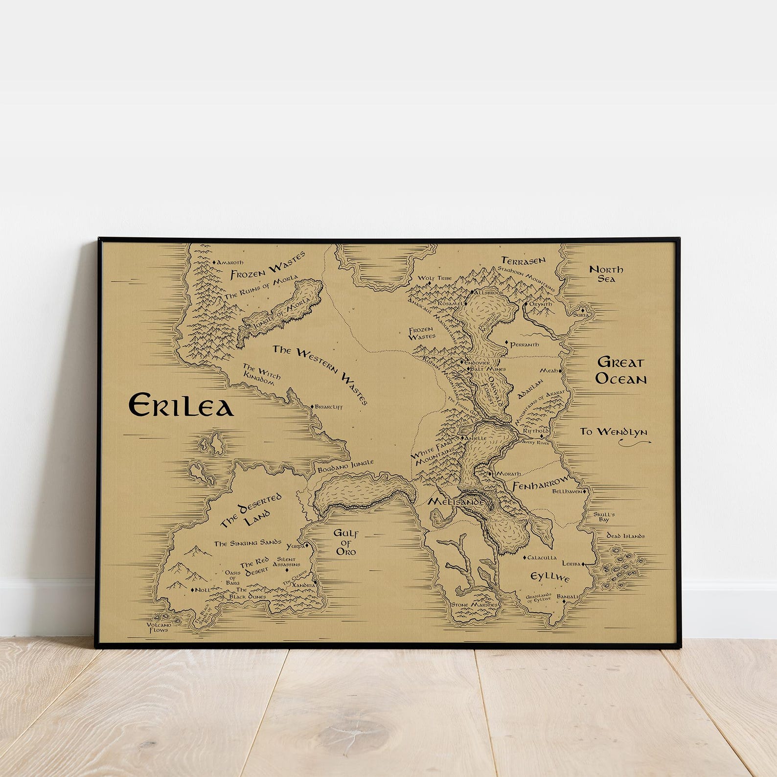 Map of Erilea: Throne of Glass - Etsy