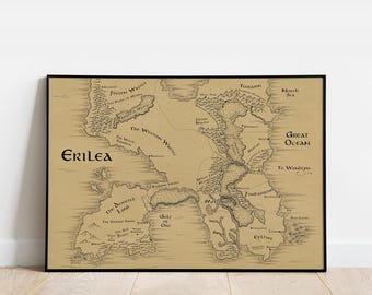 Throne of Glass Erilea Map - Etsy