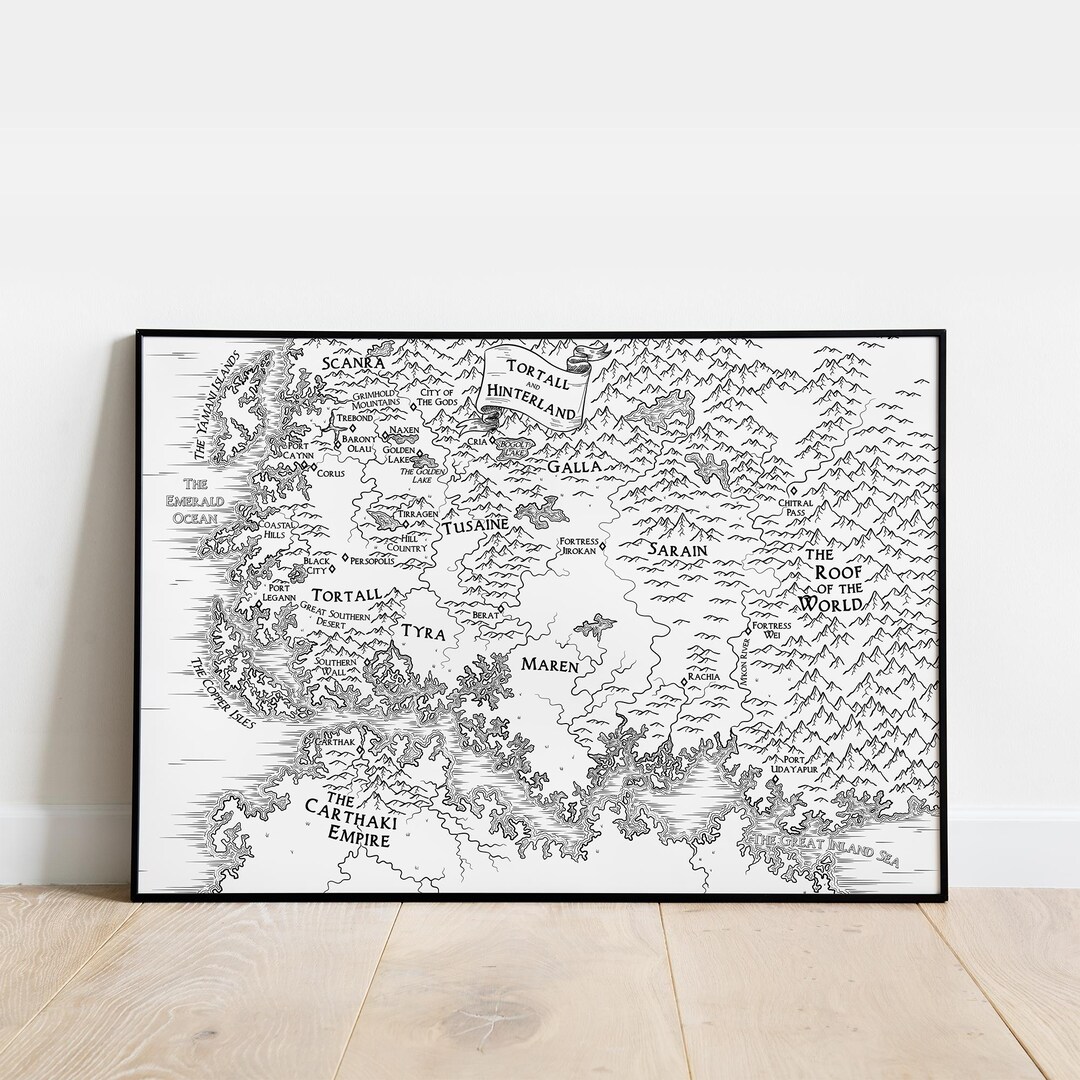 Map of Tortall and Hinterlands - Etsy