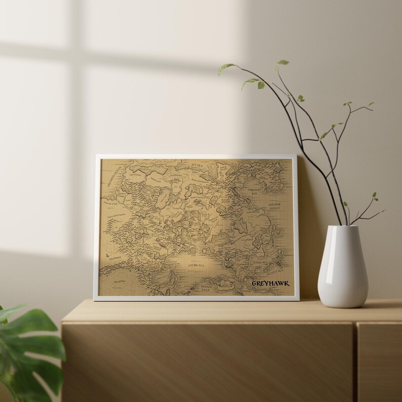 Map of Greyhawk: Flanaess - Etsy