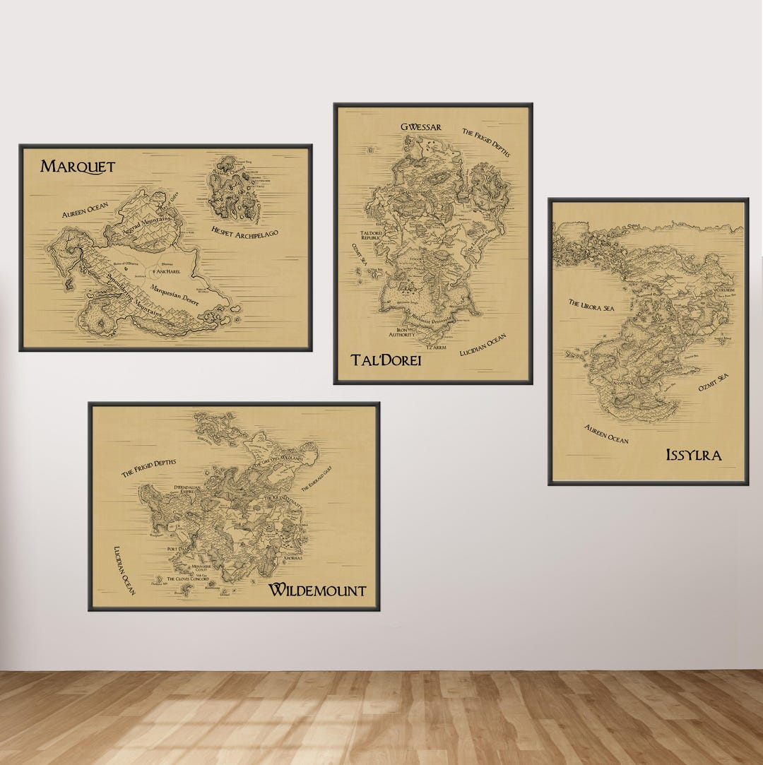 Exandria Map Regions: Tal'dorei | Marquet | Wildemount | Issylra - Etsy