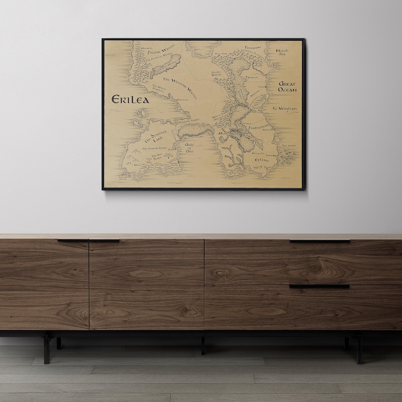 Map of Erilea: Throne of Glass - Etsy