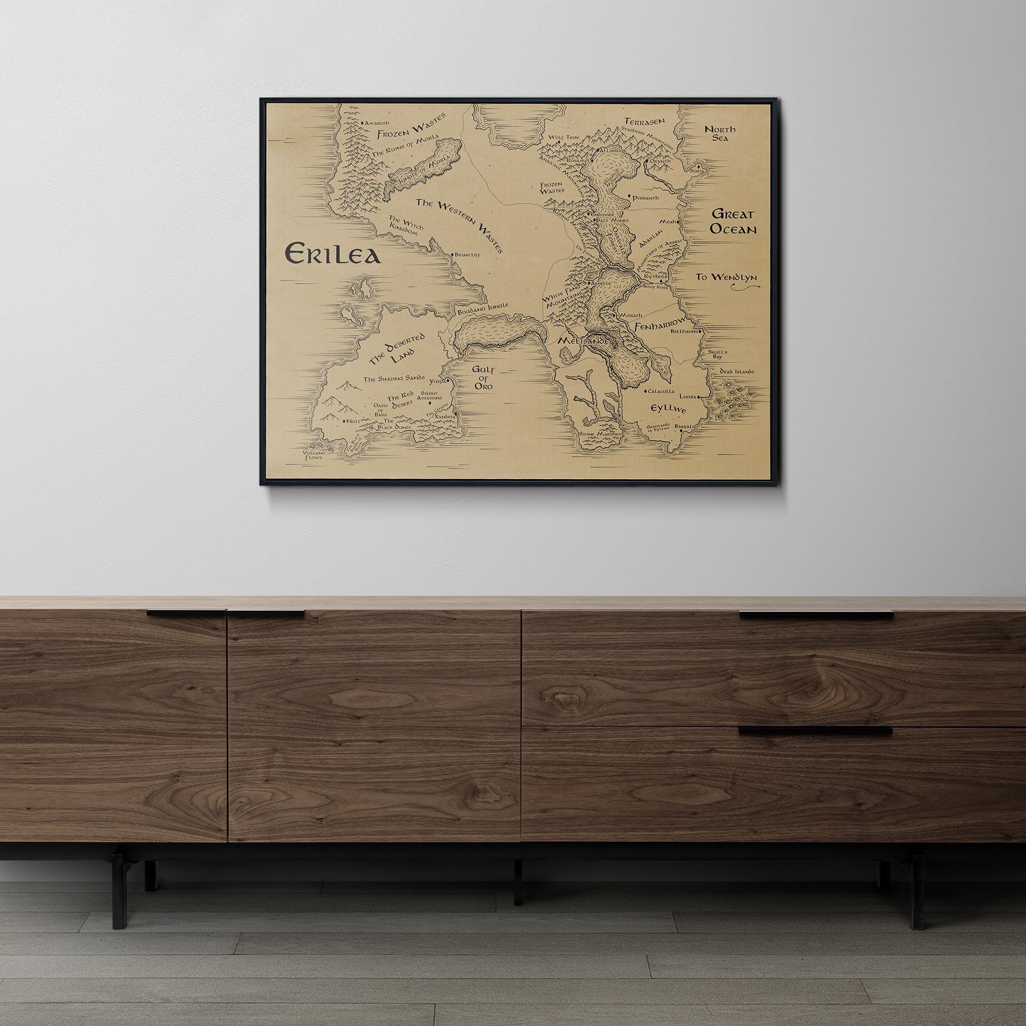 Map of Erilea: Throne of Glass - Etsy