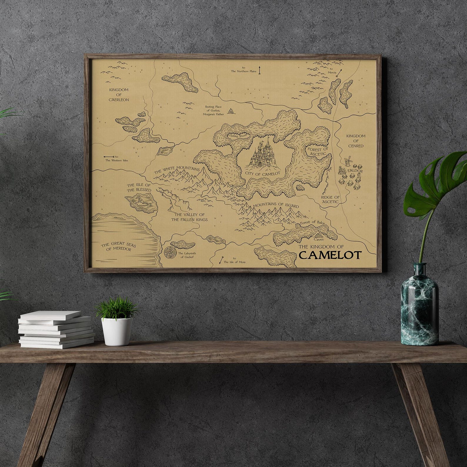 Map of Camelot - Etsy