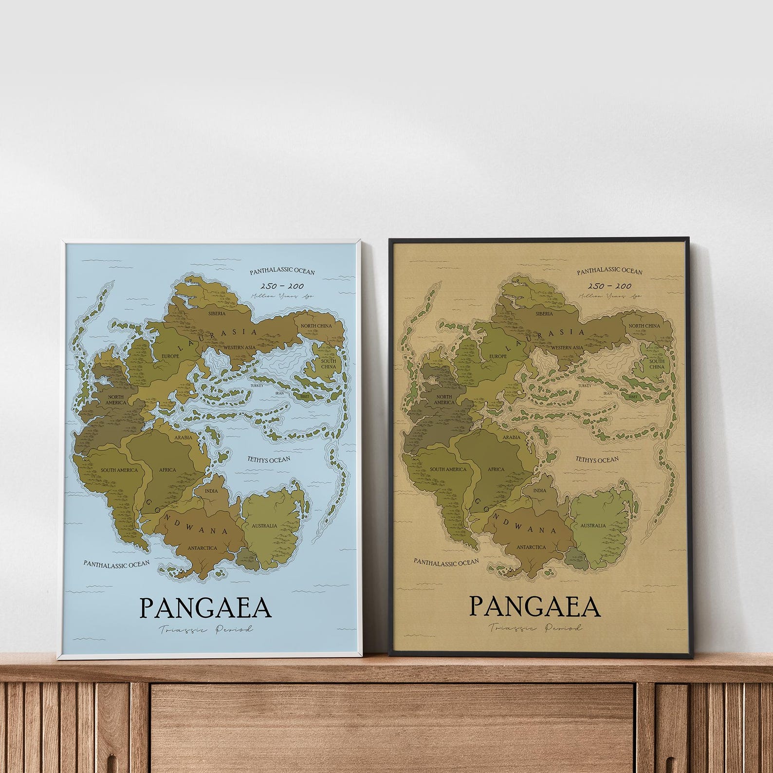 Map of Pangaea - Etsy