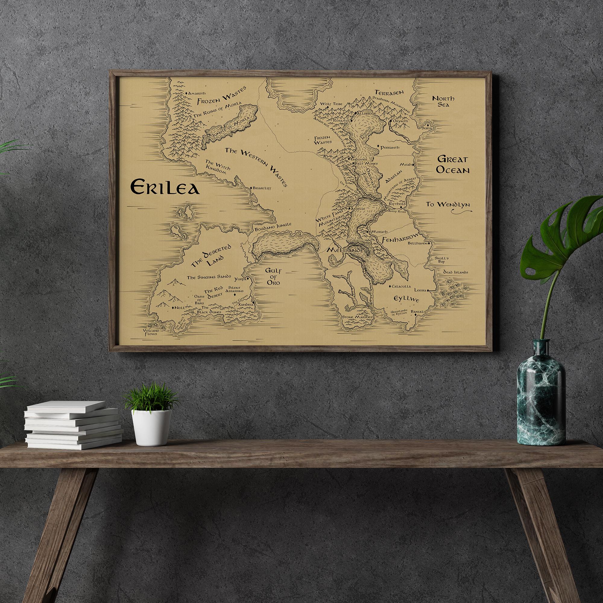 Map of Erilea: Throne of Glass - Etsy