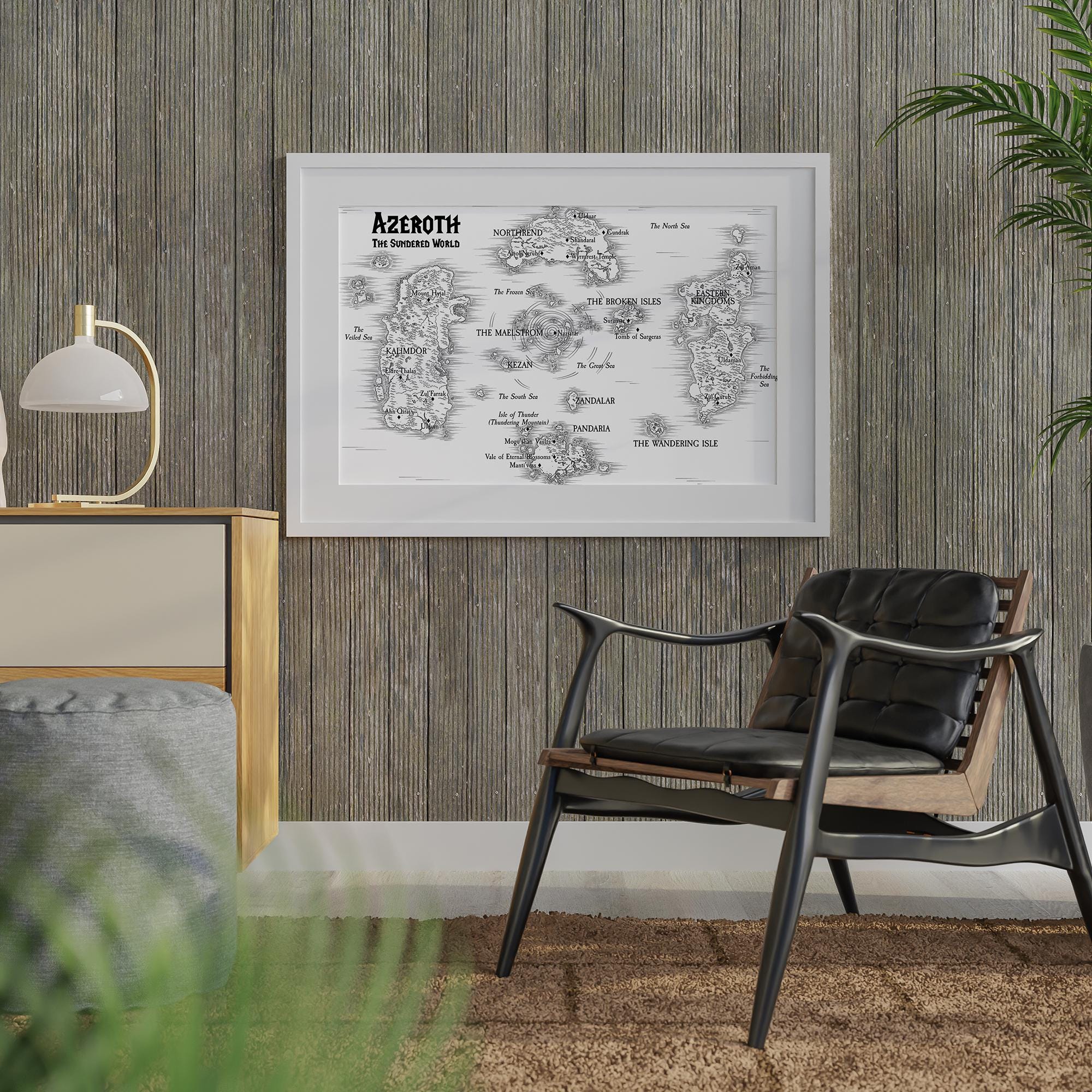 Map of Azeroth: the Sundered World - Etsy
