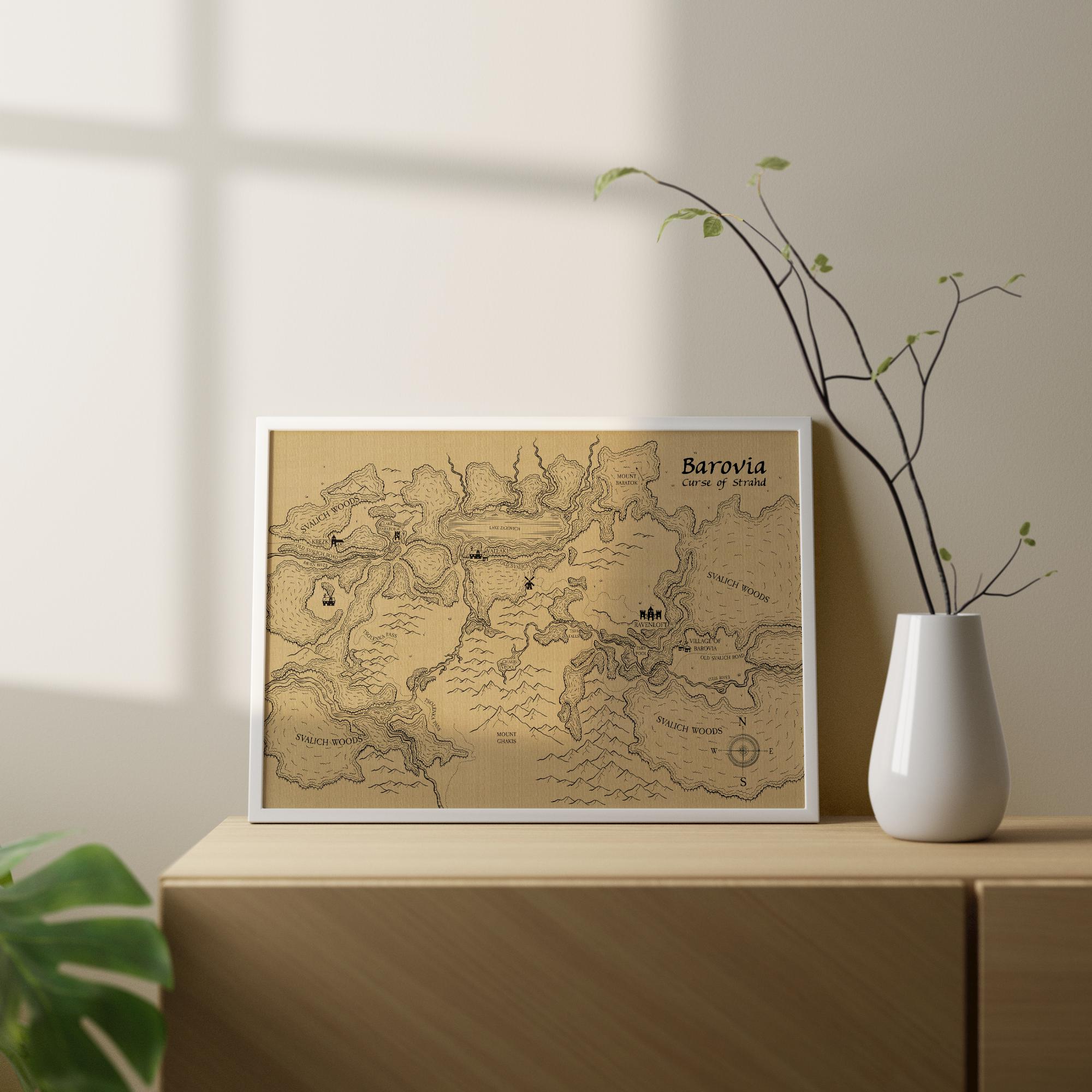 Map of Barovia: Curse of Strahd - Etsy