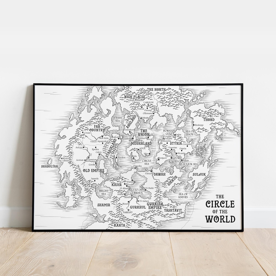 Map of Abercrombie's First Law: Circle of the World - Etsy