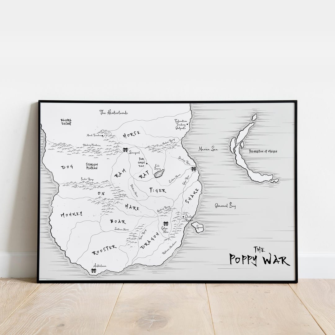 Map of Poppy War - Etsy