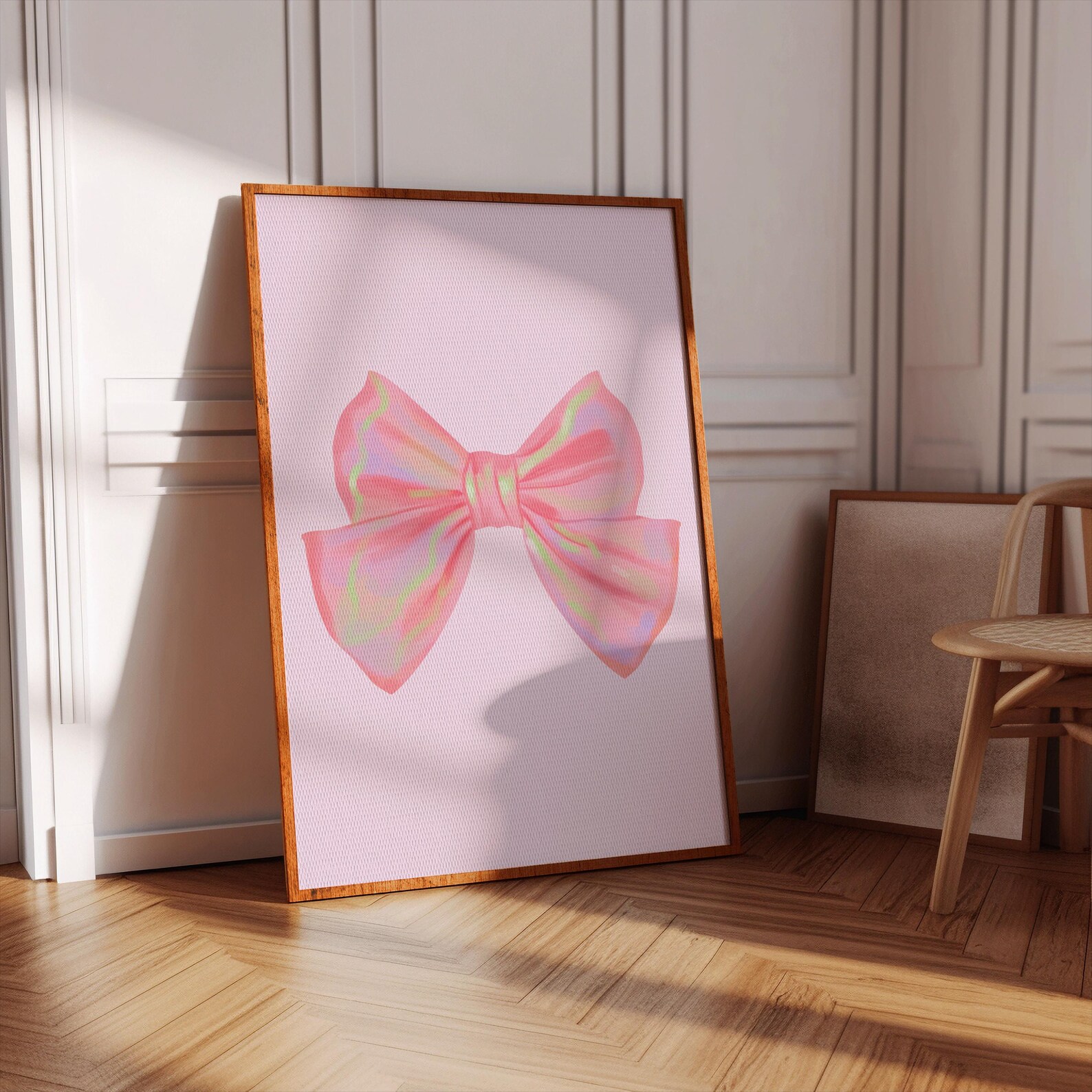 Bow Wall Art Pink Art Print Trendy Art Prints Aesthetic Poster Ribbon ...