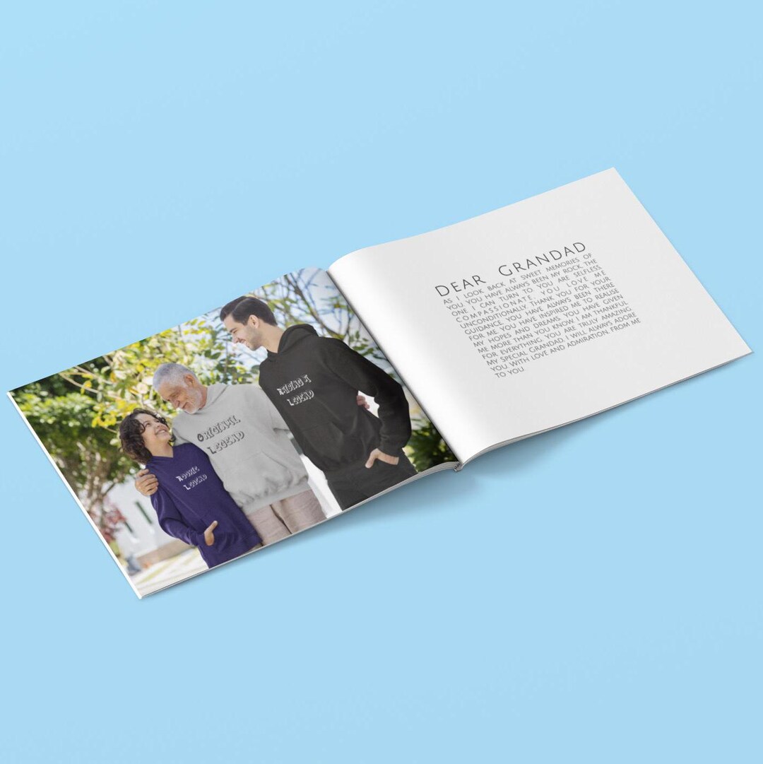 Custom Dad/grandad Photo Poem Book | Mini Poem Book for Dad ...